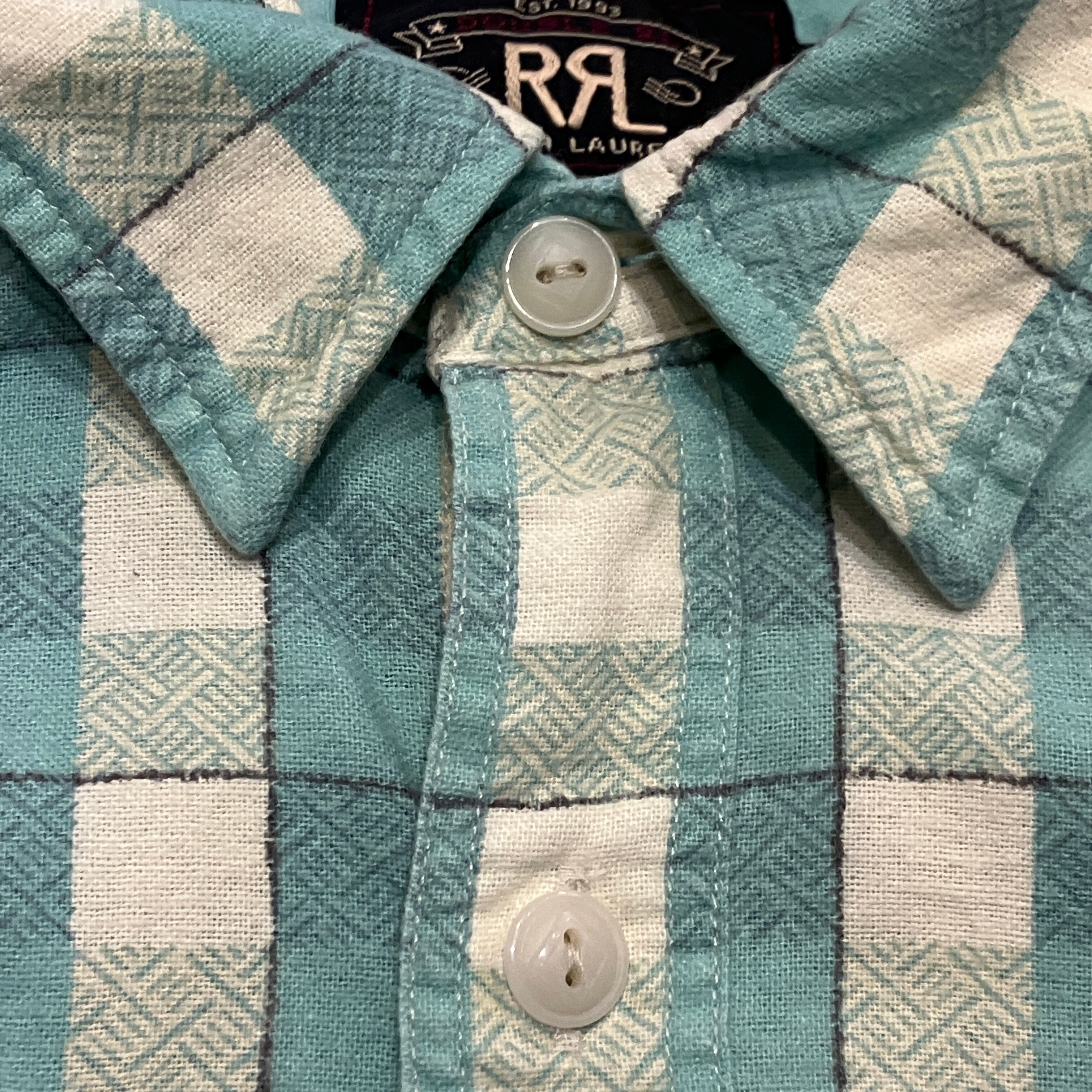 RRL PRINT FLANNEL CHECK SHIRT | safarionline
