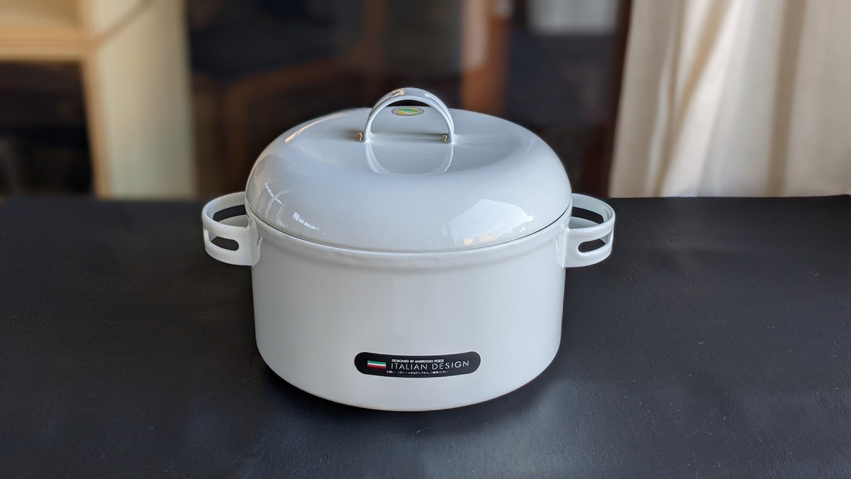 Enamel Cook Pot by Ambrogio Pozzi for GUZZINI 送料込 | sonota ヴィンテージ家具 ...
