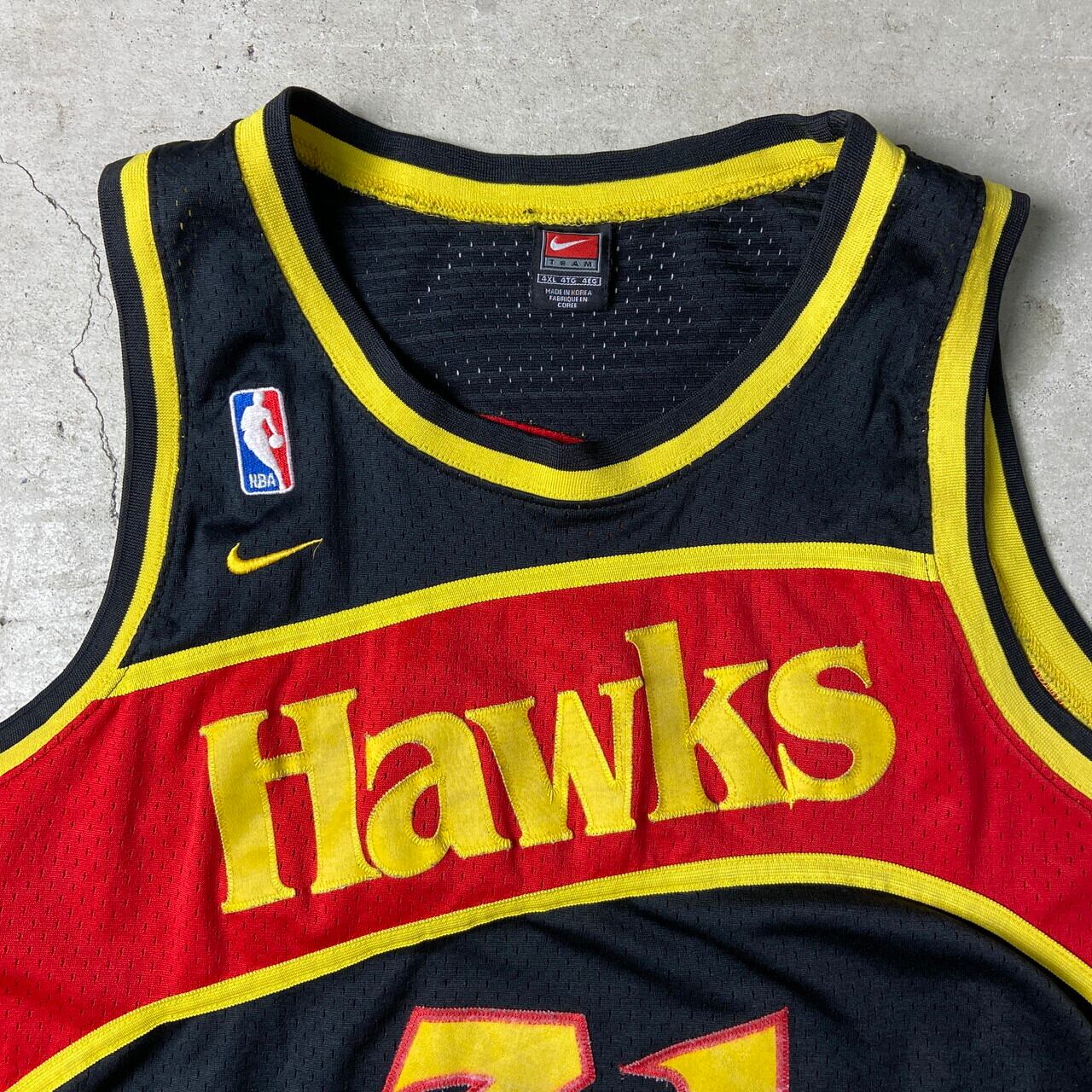 00年代 NIKE TEAM ナイキ チーム Atlanta Hawks ジェイソン・テリー メッシュゲームシャツ メンズ4XL 古着 NBA ...