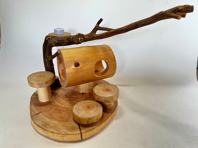 【tom.noa.lua様オーダー】桧丸太のトンネルアスレチック／スタンドパーチ | 小福屋 kofukuya@bird