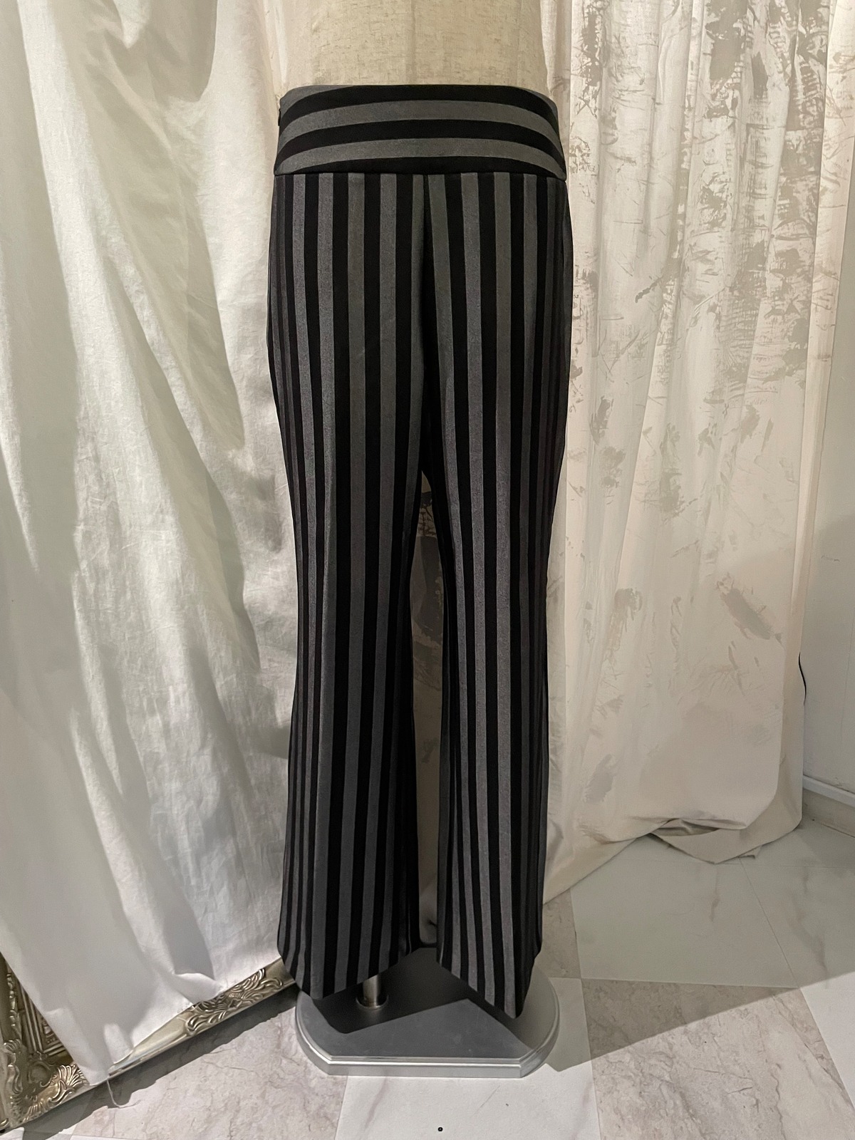 Gray Striped Slacks | Queens