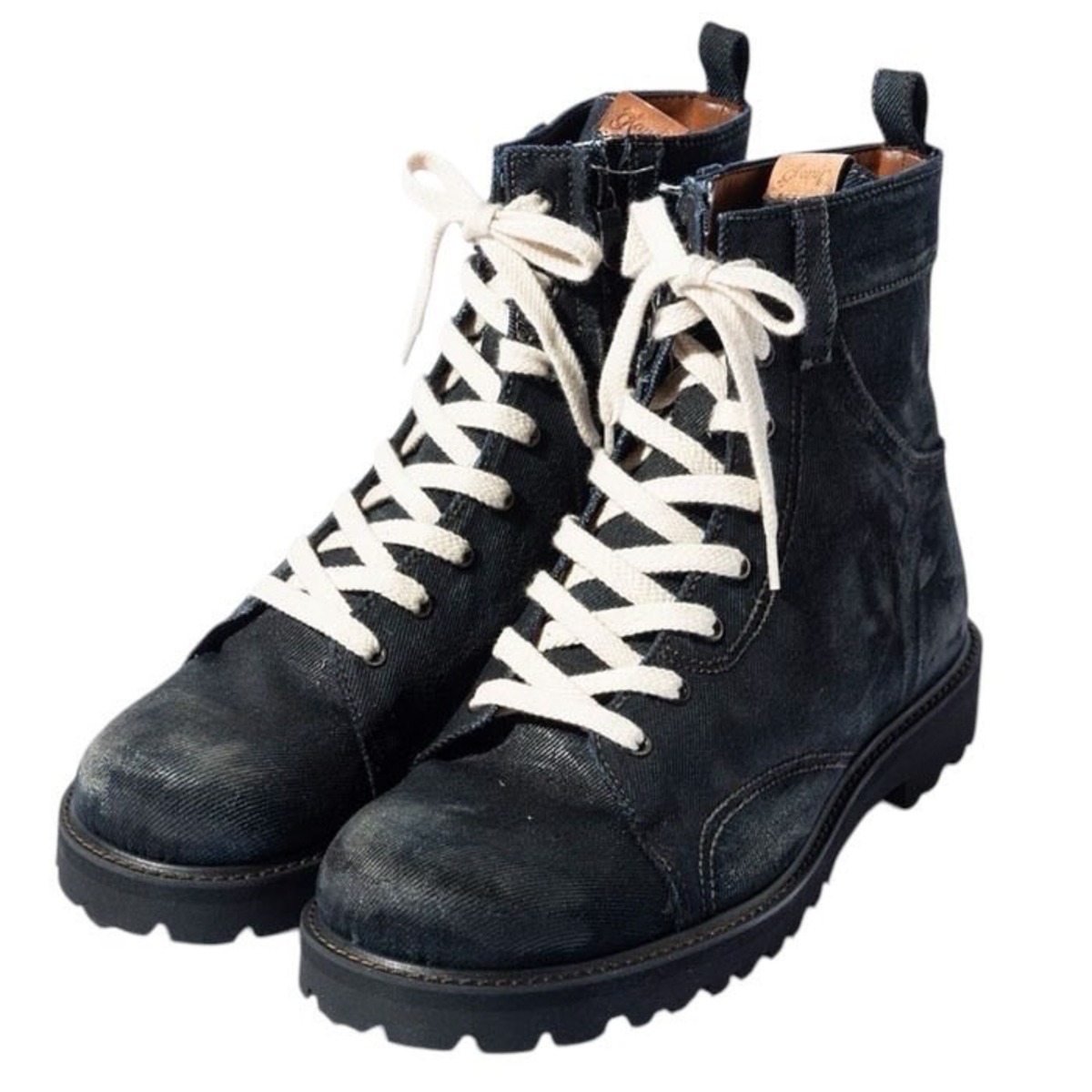 glamb グラム / Oiled Denim Boots (indigo) [glamb-GB0125-AC03] | INCENSE