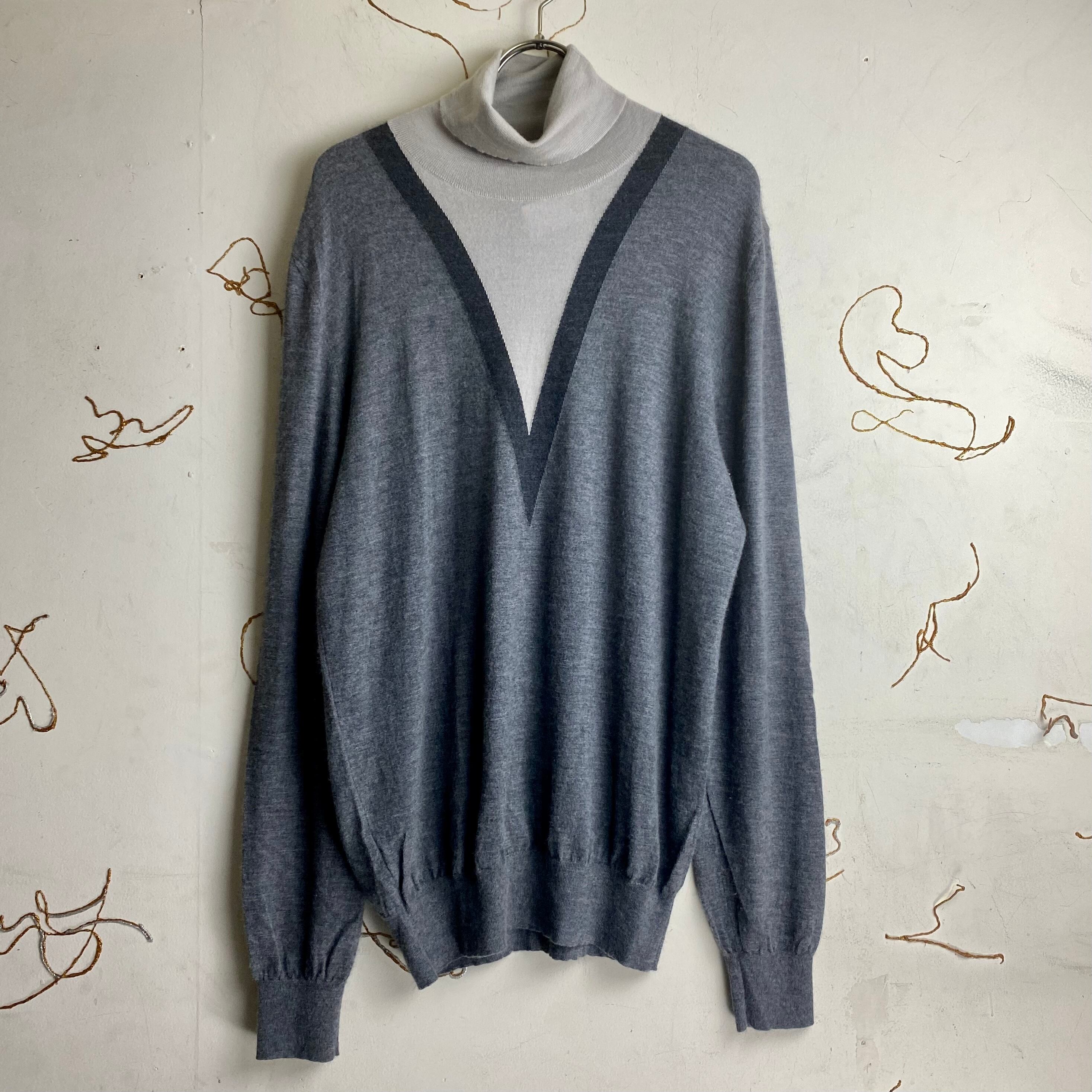 HERMES fake layered cashmere turtleneck sweater | NOIR ONLINE