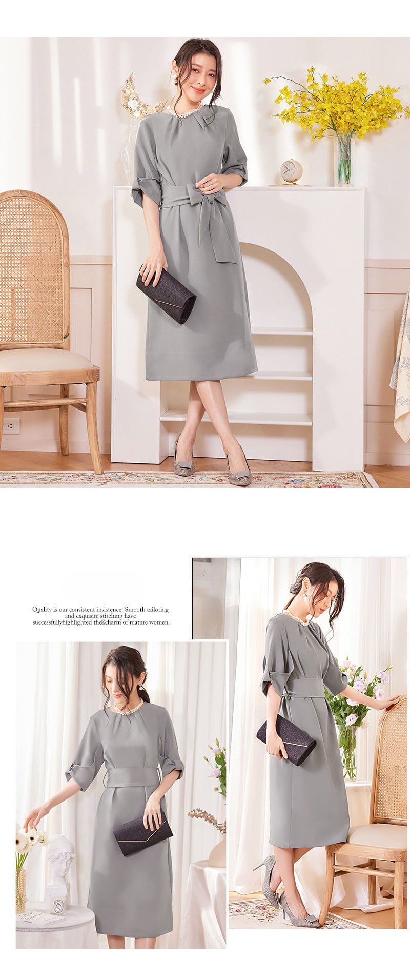 即日配送 送料無料 フォーマルワンピース 結婚式 親族 フォーマル