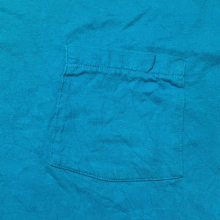90s BVD ビンテージ ポケット付き ポケT 無地Tシャツ USA製 ビッグサイズ(ターコイズブルー,XXXL 3XLサイズ)袖裾シングルステッチ | ヴィンテージ古着&アンティーク商品 ...