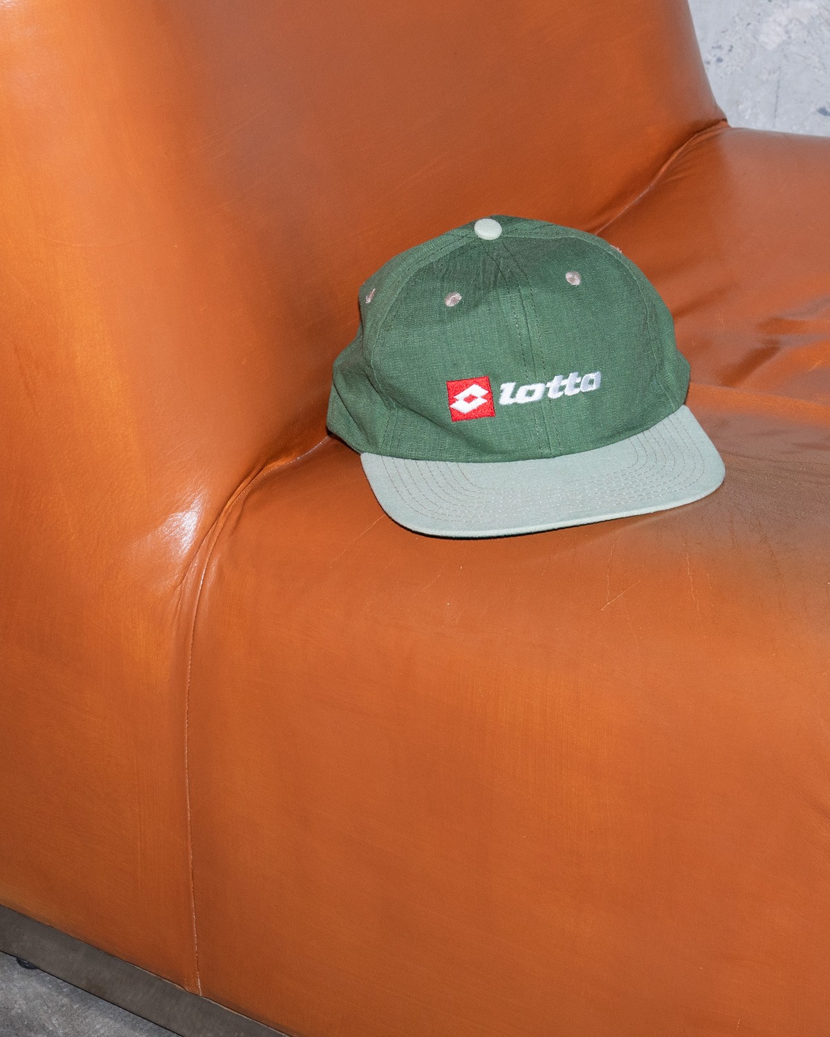 "lotto" embroidery bi color cap / From ITALY | THREE / ISSUE / CURVE