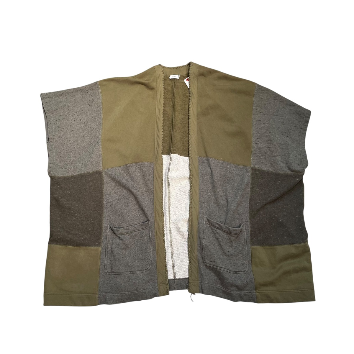 “CLOSED” Switch cotton/poly design patchwork sweat poncho | Kissmet