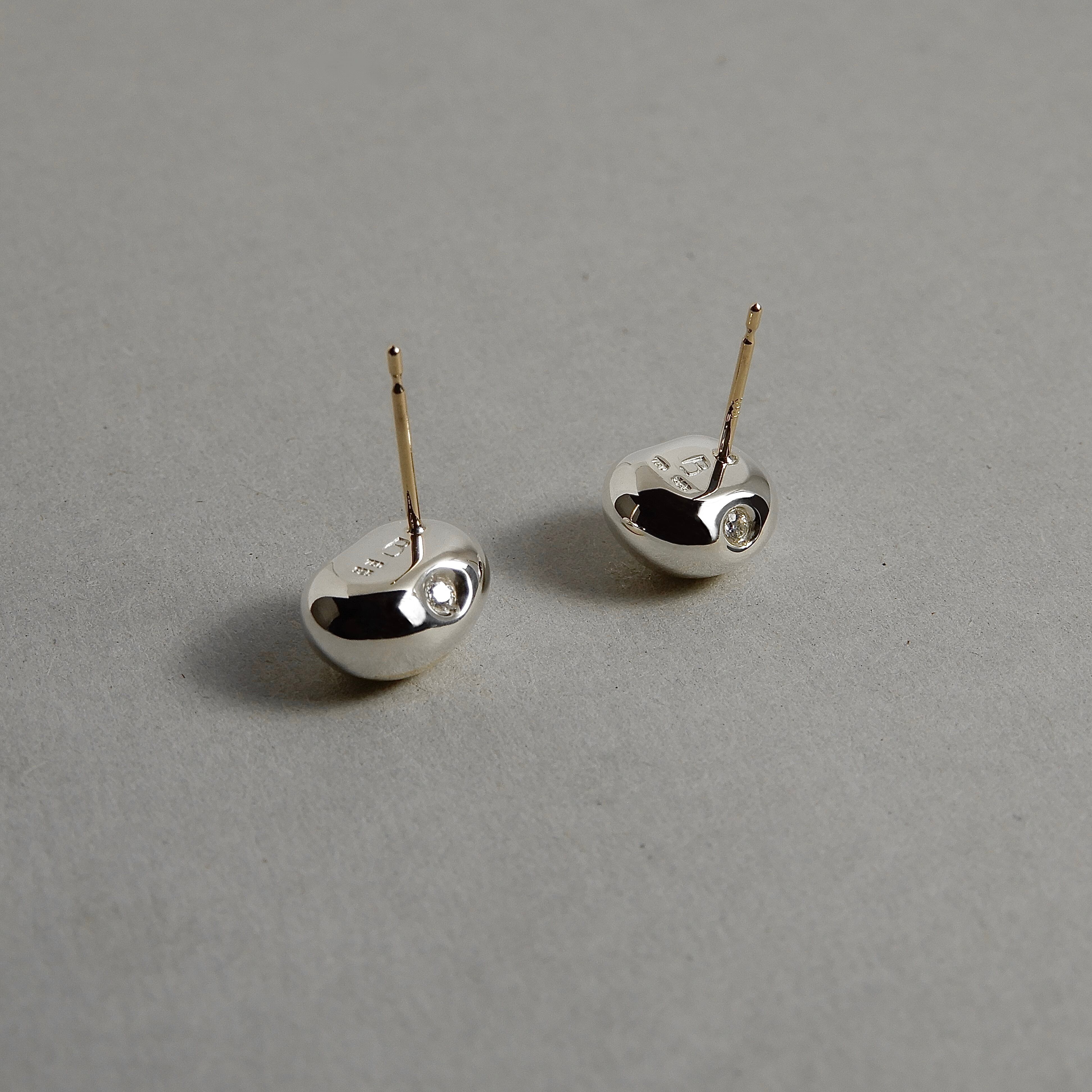 reflection aube pierce oval round sv/k18 dia 0.02ct | RABEA / ラベア