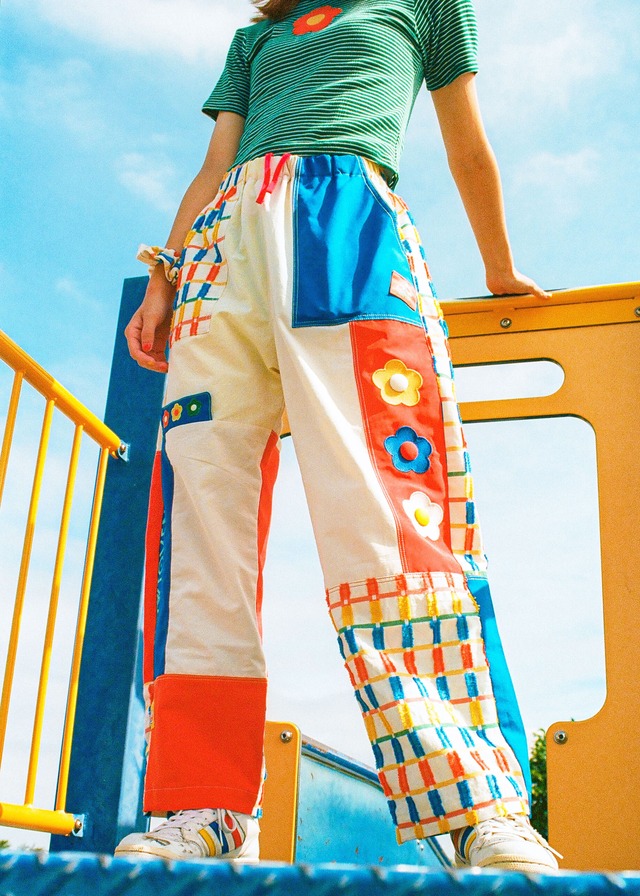 Patchwork Park Pant - MULTICOLOR | howtovenus