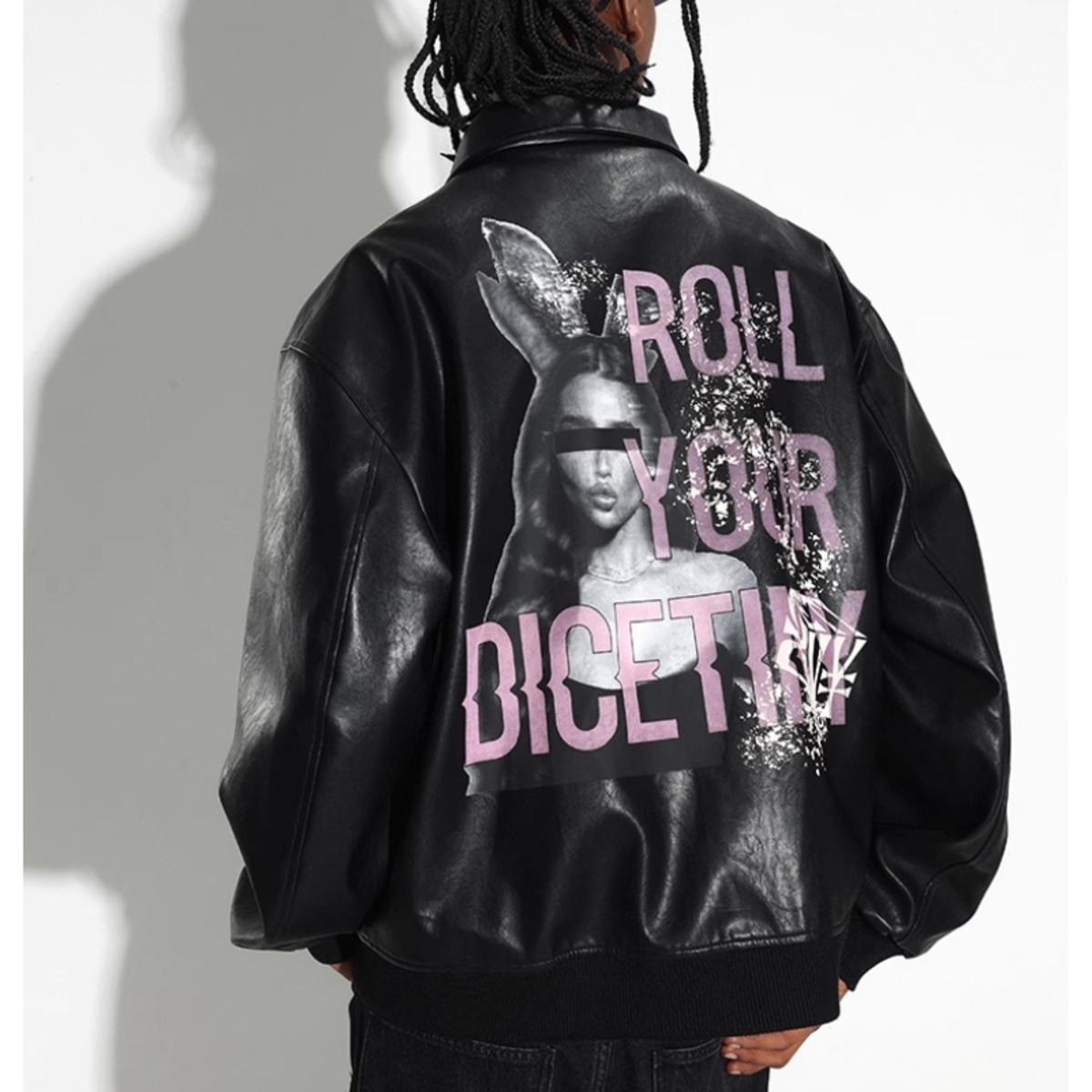 【DRIP3459】DCTY Bunny Girl Design Print Leather Jacket | DRIP | ドリップ
