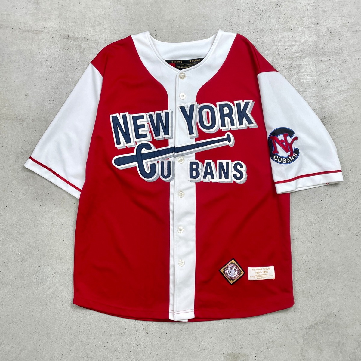 00年代 NEGRO LEAGUES NEW YORK CUBANS ベースボールシャツ ユニフォーム メンズXL相当 古着 00s Y2K ...