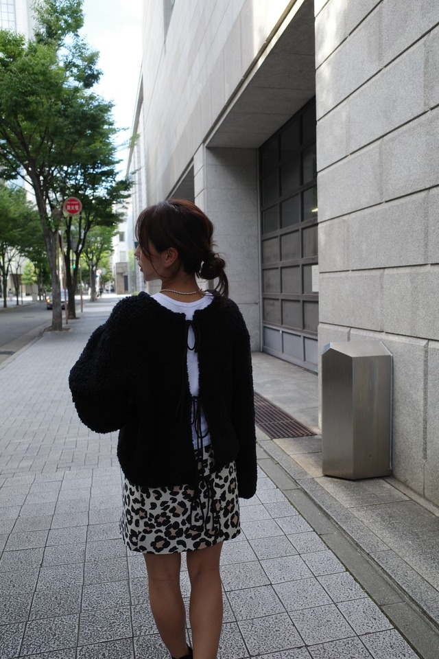 Knit ribbon cardigan | meme