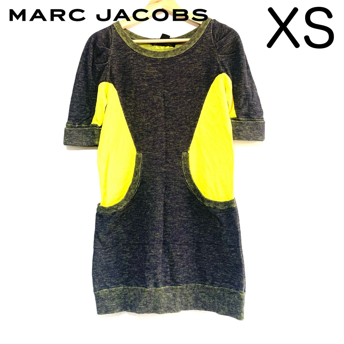 MARC JACOBS マーク・ジェイコブス 半袖 ツートンカラー スウェット チュニック | 古着屋エゴトピア