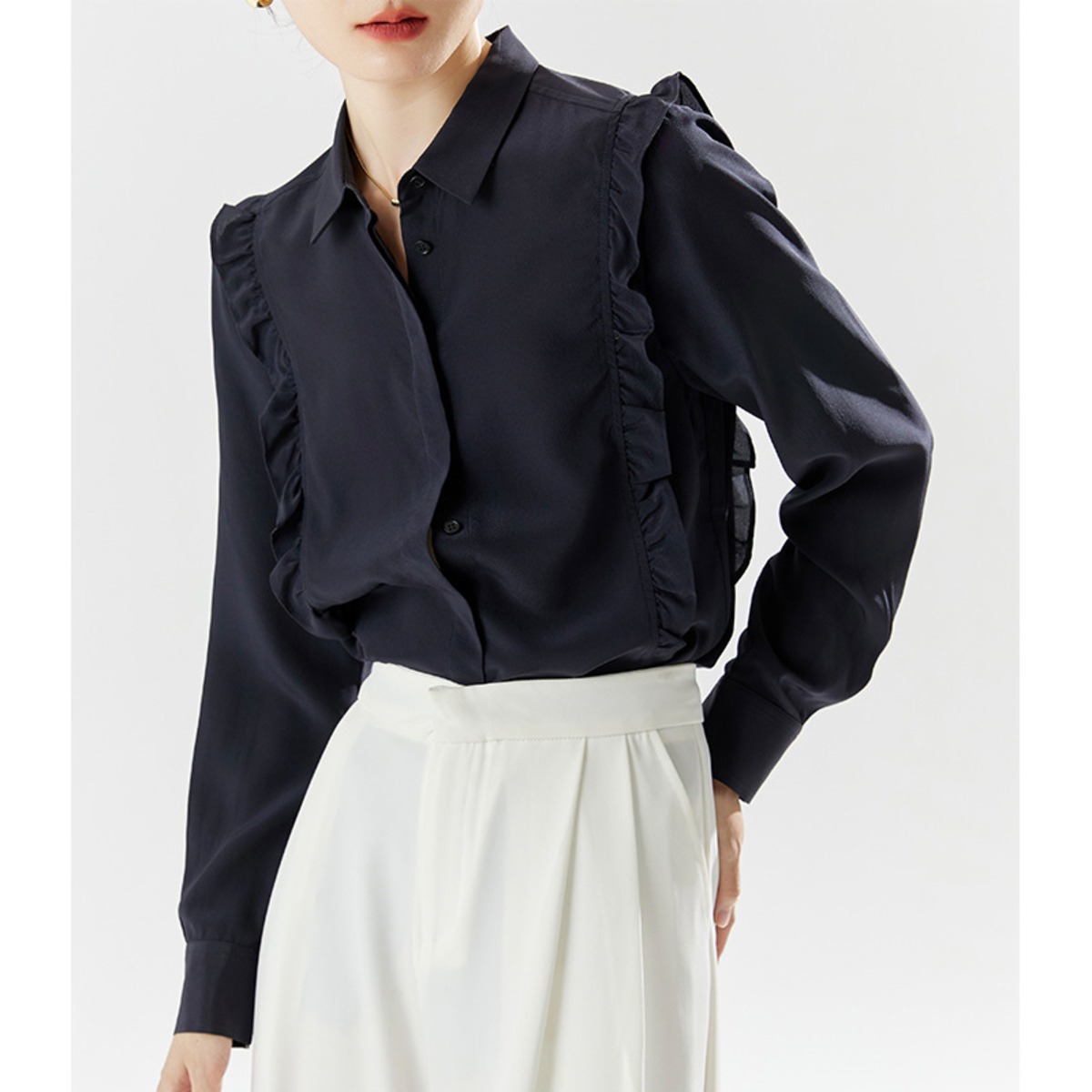 Daol シャツ ブラウス 長袖 シルク100% | ダオル ファッション ストーリーDaol