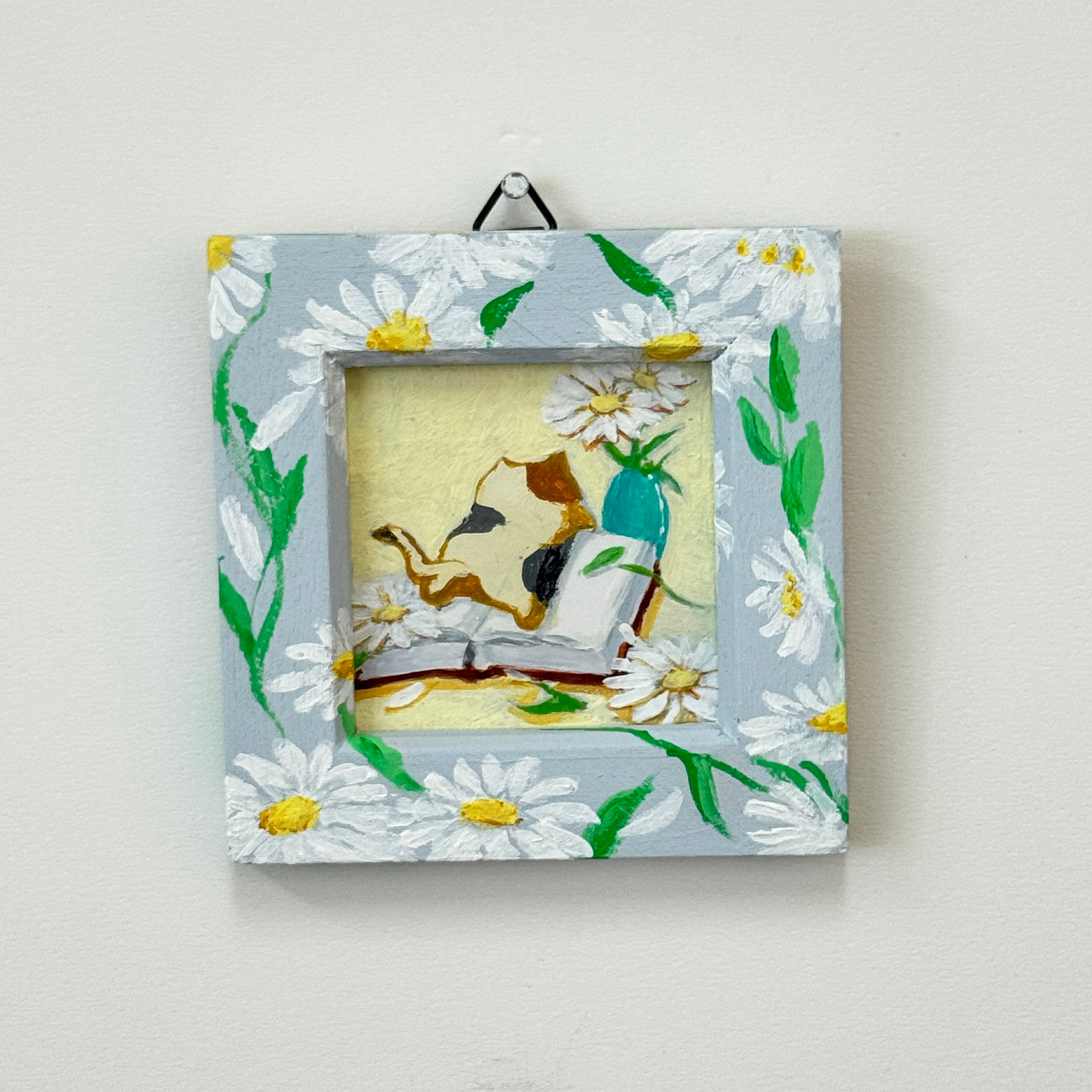 【ミニ原画】Lemon jamco／花と本と猫 | TSUKUSHI ART SHOP