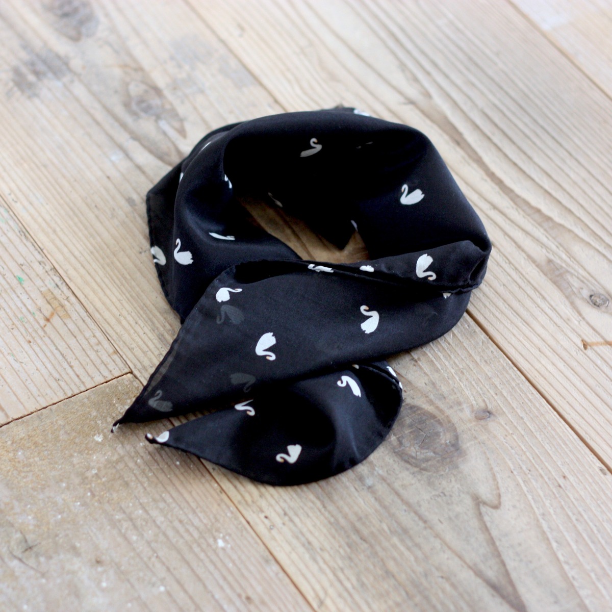 COTTON SILK SCARF(Swan) | LaLa Sewing été