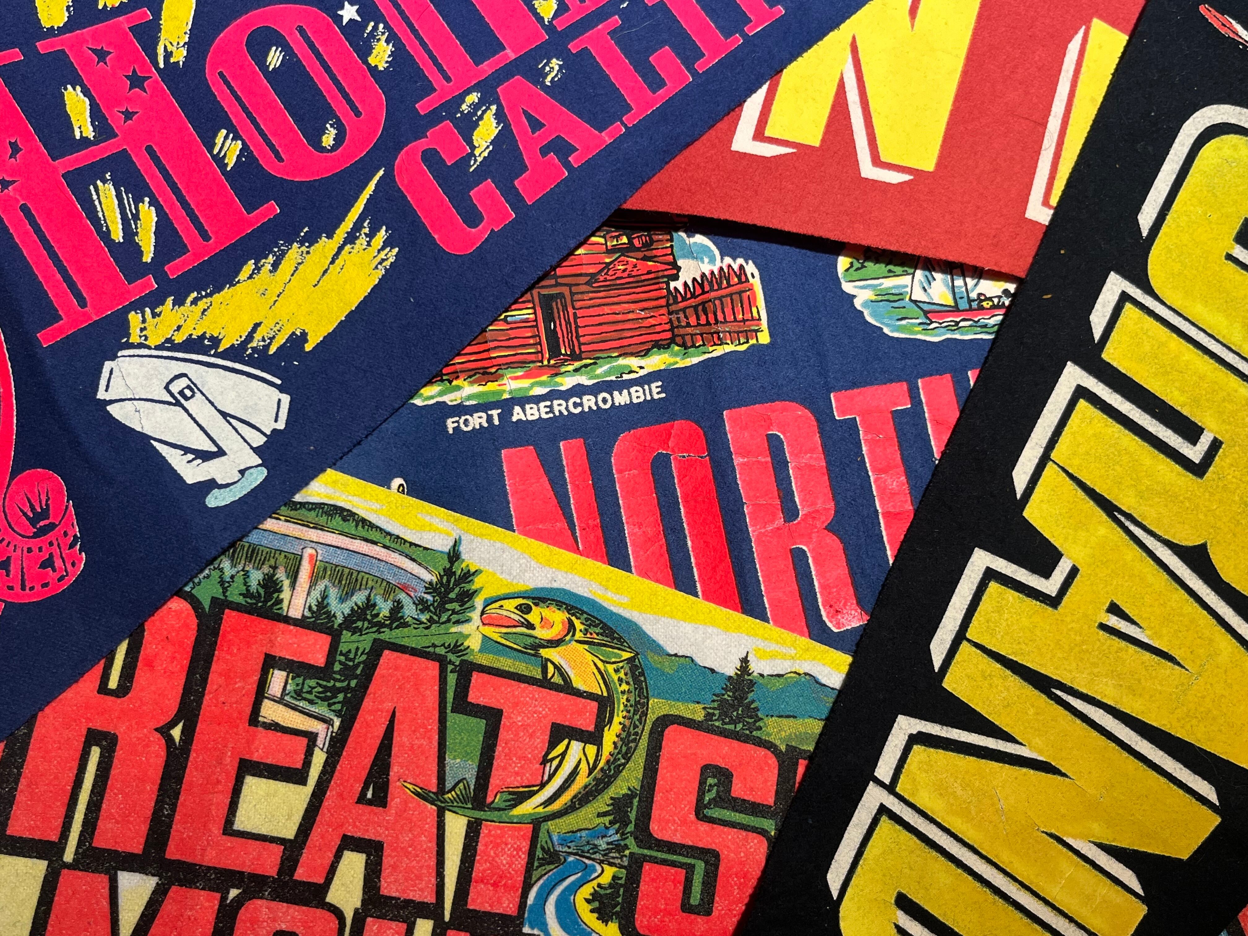 60s vtg souvenir travel pennants | doors general store