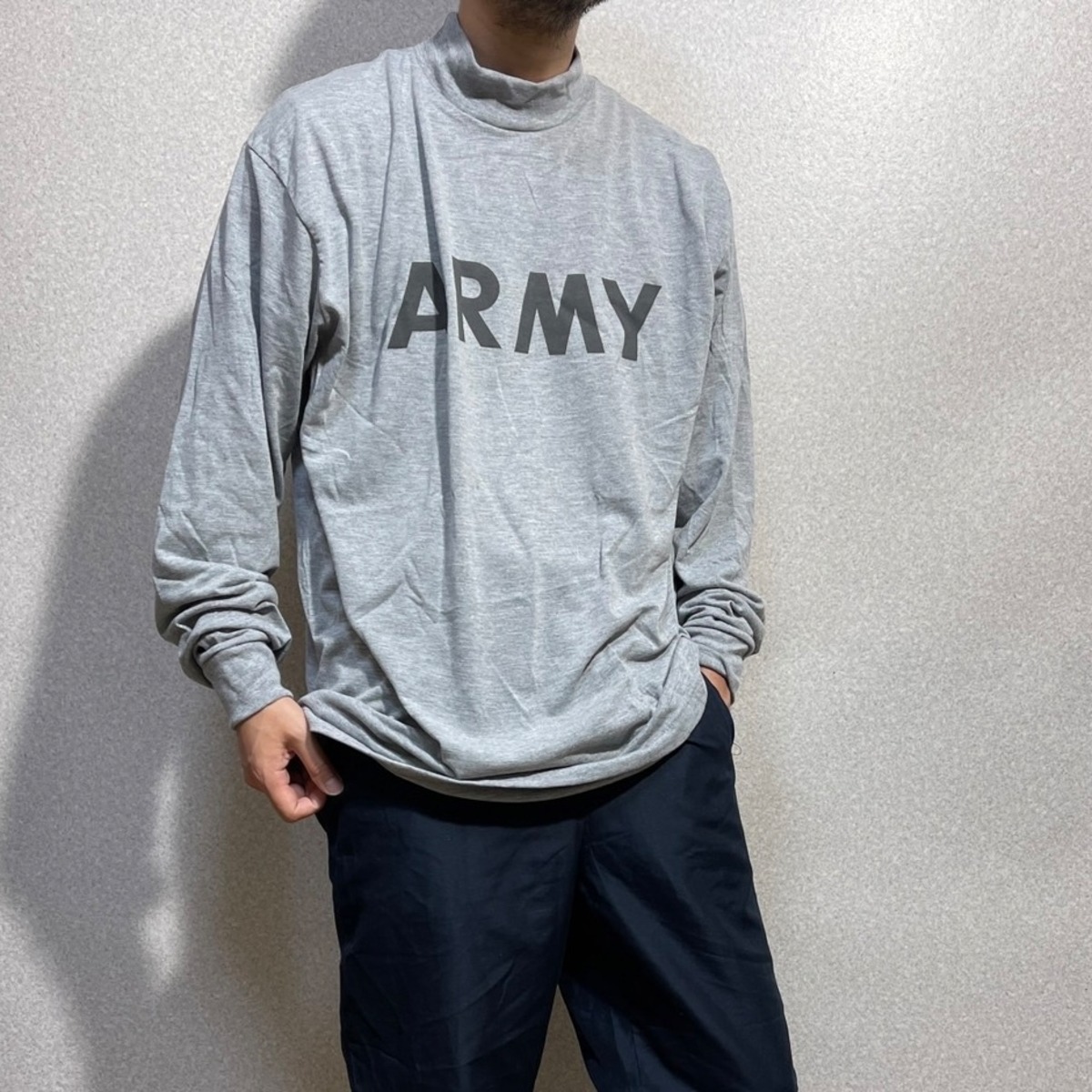 DEADSTOCK【U.S.ARMY】IPFU L/S T-shirt アメリカ軍 デッドストック ロンT モックネック | ALLNATIONS