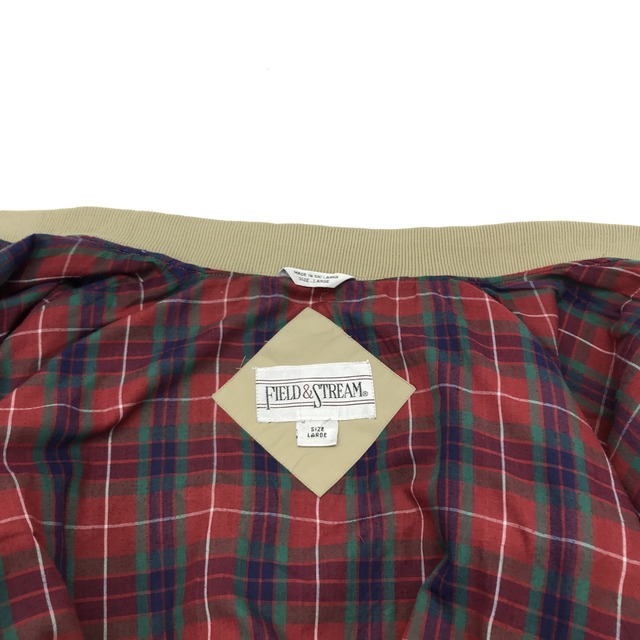 SALE 期間限定 FIELD ＆ STREAM フィールドアンドストリーム 80〜90年代ダービージャケットタイプブルゾン ベージュ XL ...