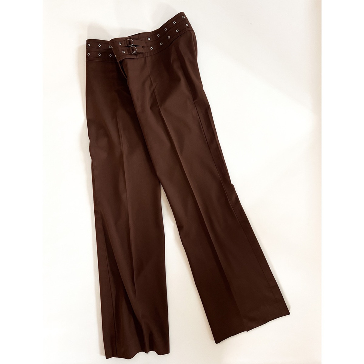 brown center pressed pants | INSIGHT