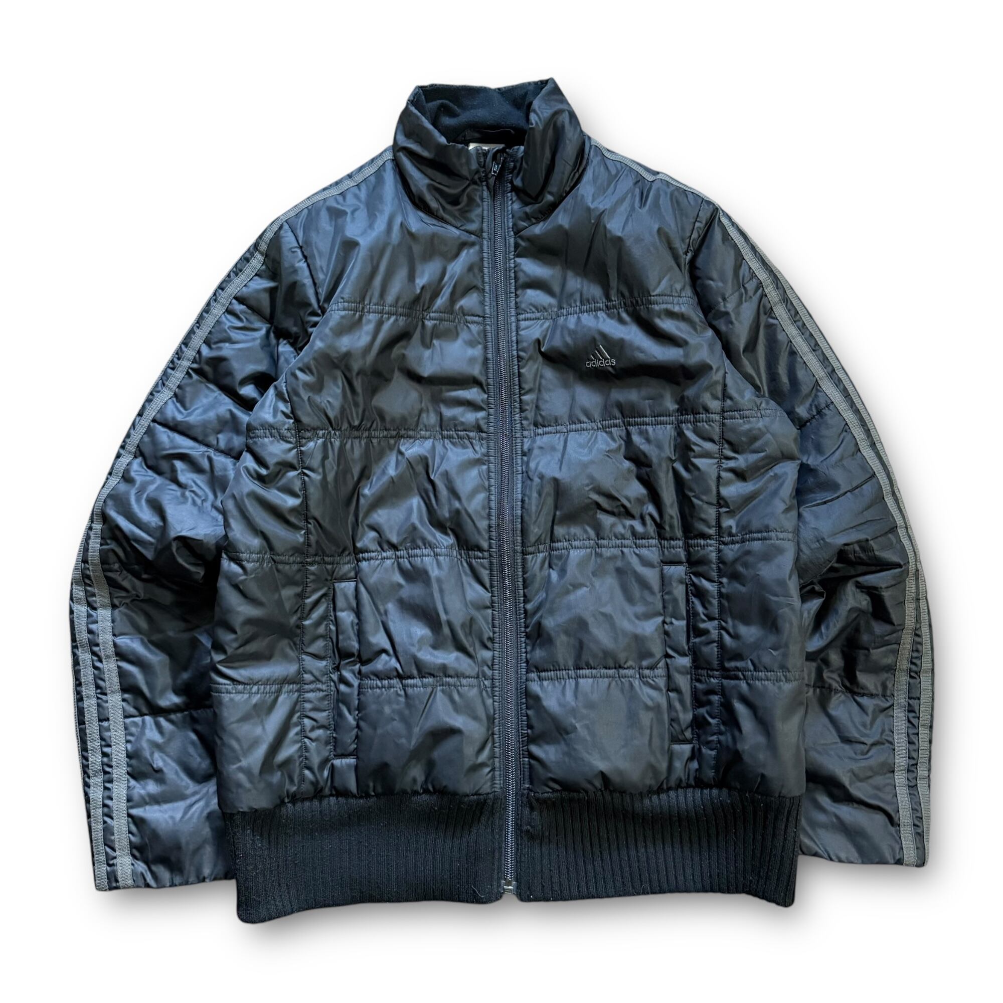 "adidas" black logo design padded jacket / "アディダス" ブラックロゴデザインパテッドジャケット | Pay ID