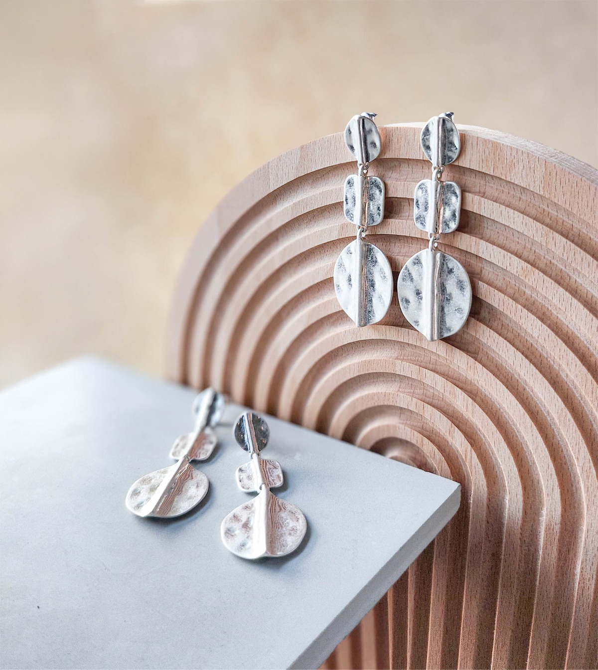 Hammered Triad Drops | ichi accessories