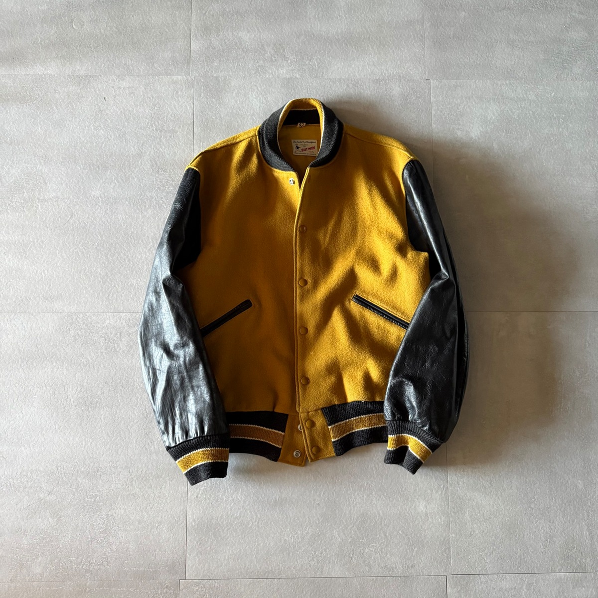 70's Butwin wool leather stadium jacket | Pheasant