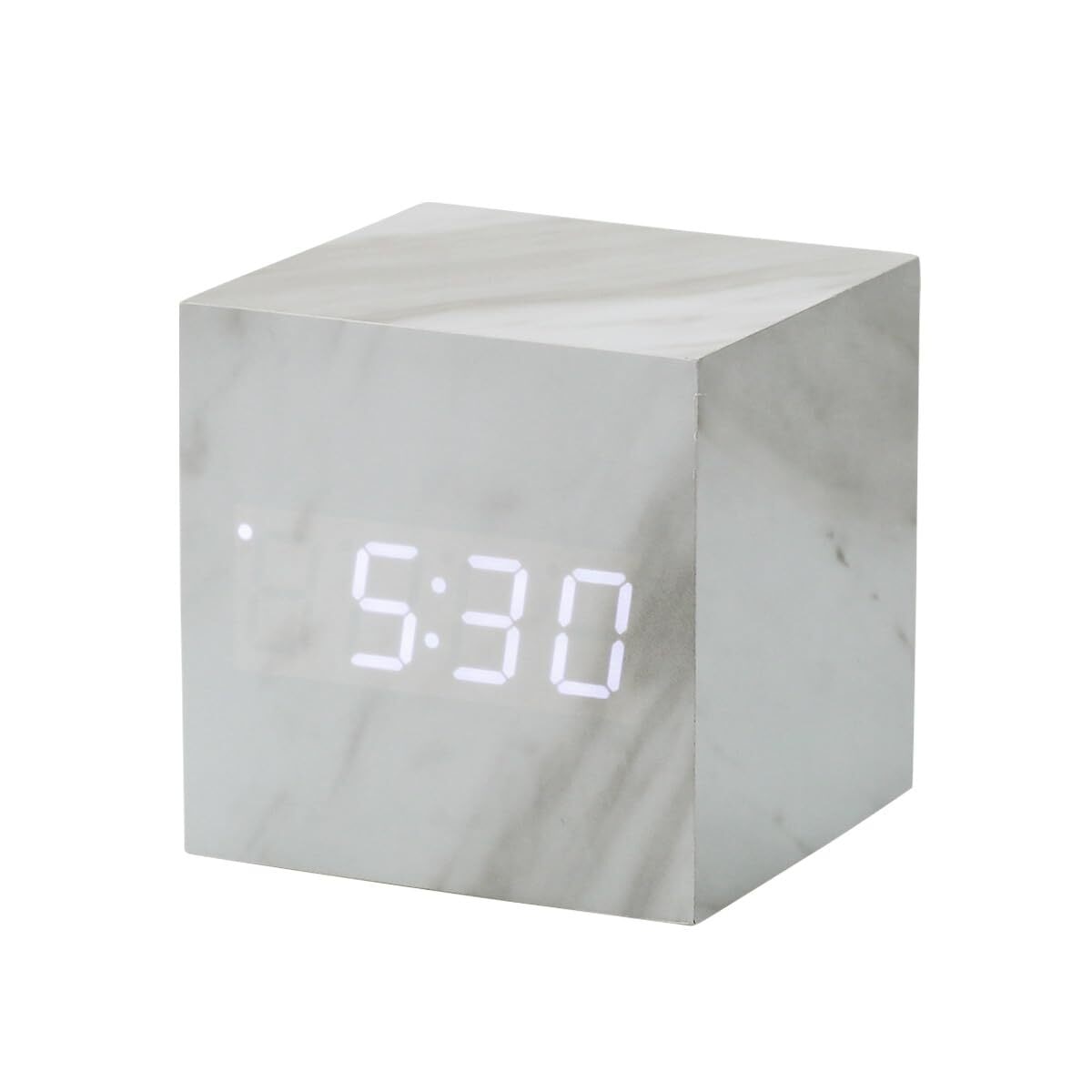 ニトリ(NITORI) LED デジタル置き時計 S 001HT ホワイト 幅6.4×奥行6.3×高さ6.4cm 8171506 | MA雑貨ストア