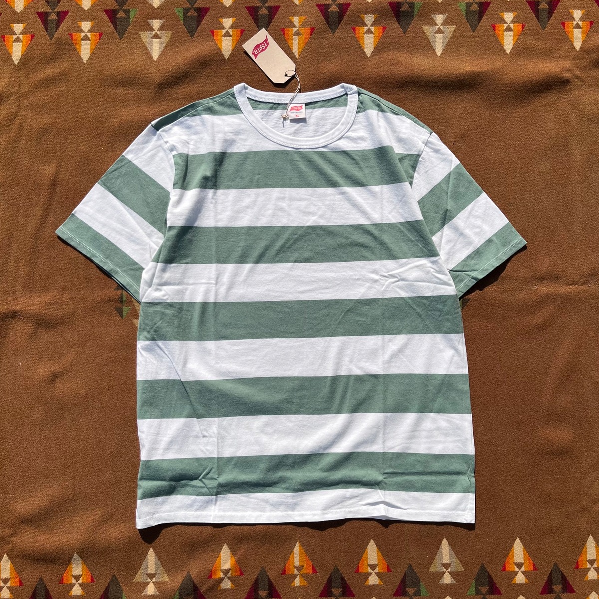 OLIVE BORDER STRIPE TEE/ TSPTR | Rei-mart