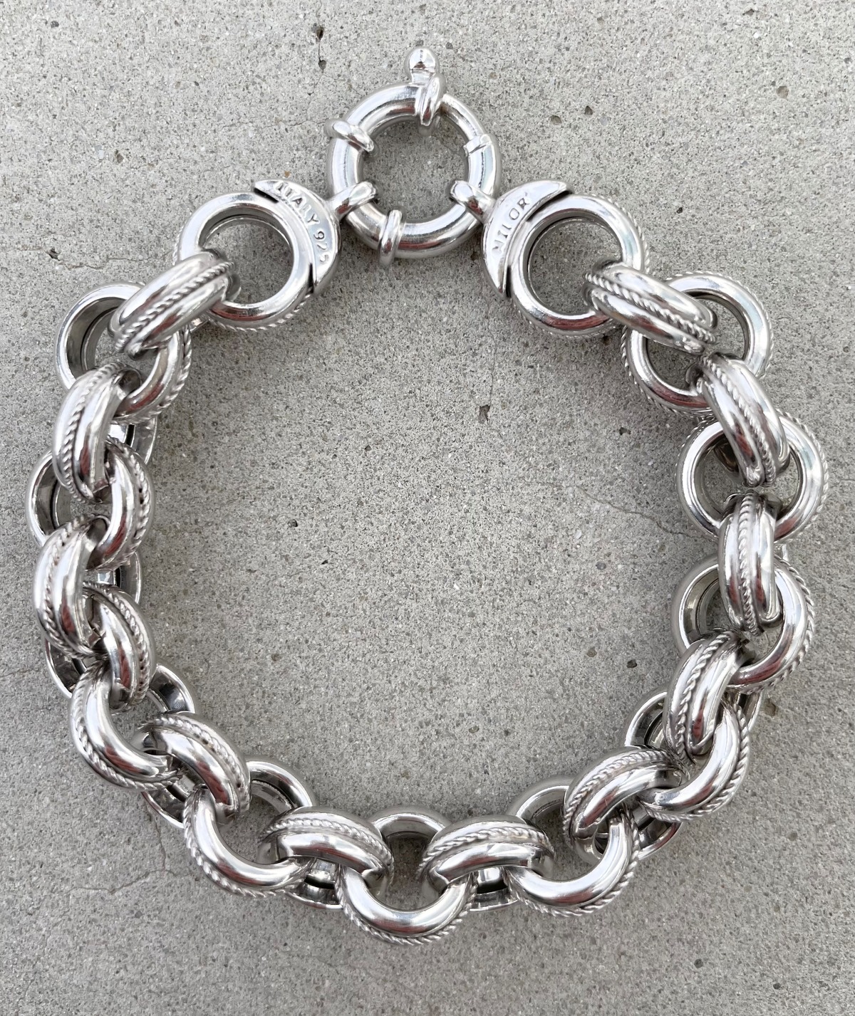 Vintage Italy Silver 925 Chain Bracelet | Tali. vintage n' clothes