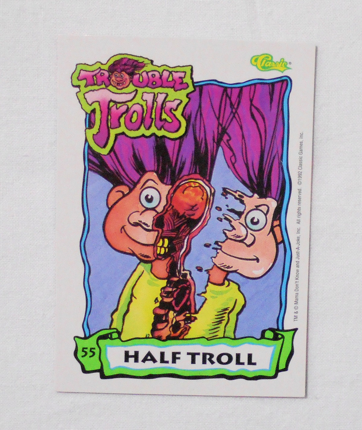 【NO.55 HALF TROLL [トラブル・トロール TROUBLE TROLLS TRADING CARDS]】 ＜1992年 ...