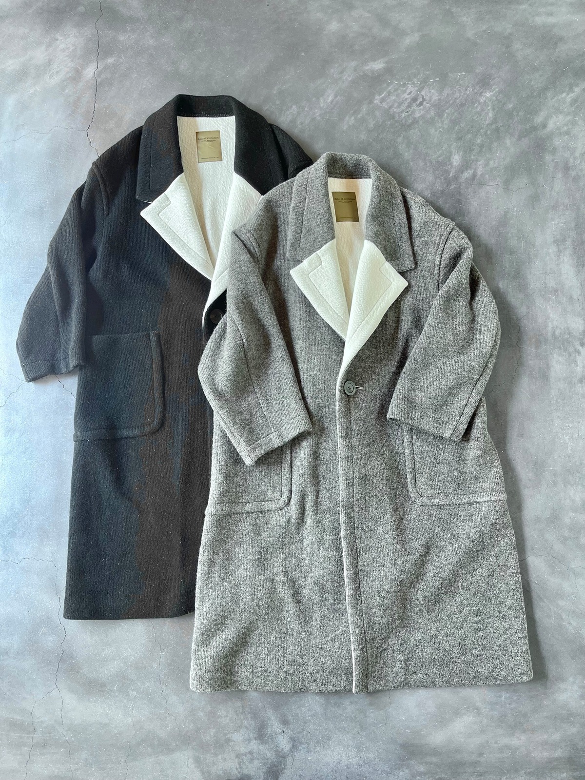 Robes&confections Wool Cotton Double Face Knit Boxy Coat | mambo ladys