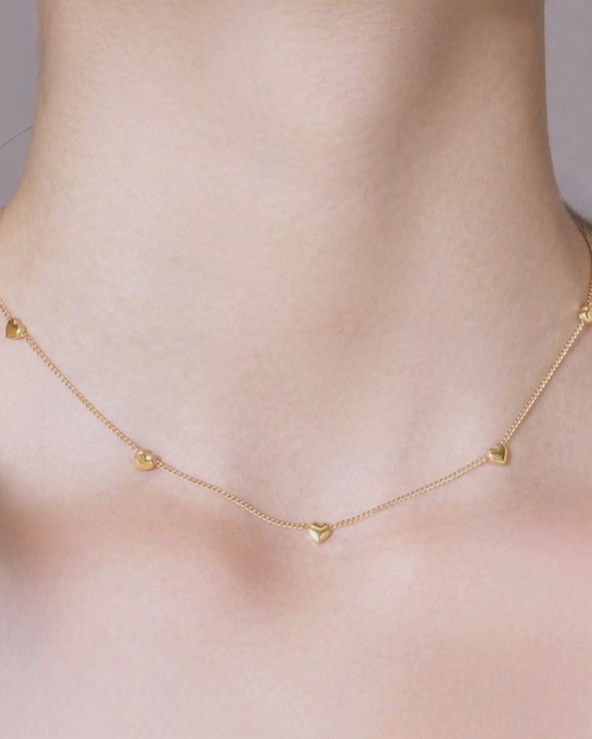 ミニハートポイントネックレス サージカルステンレス | maeil_acc.