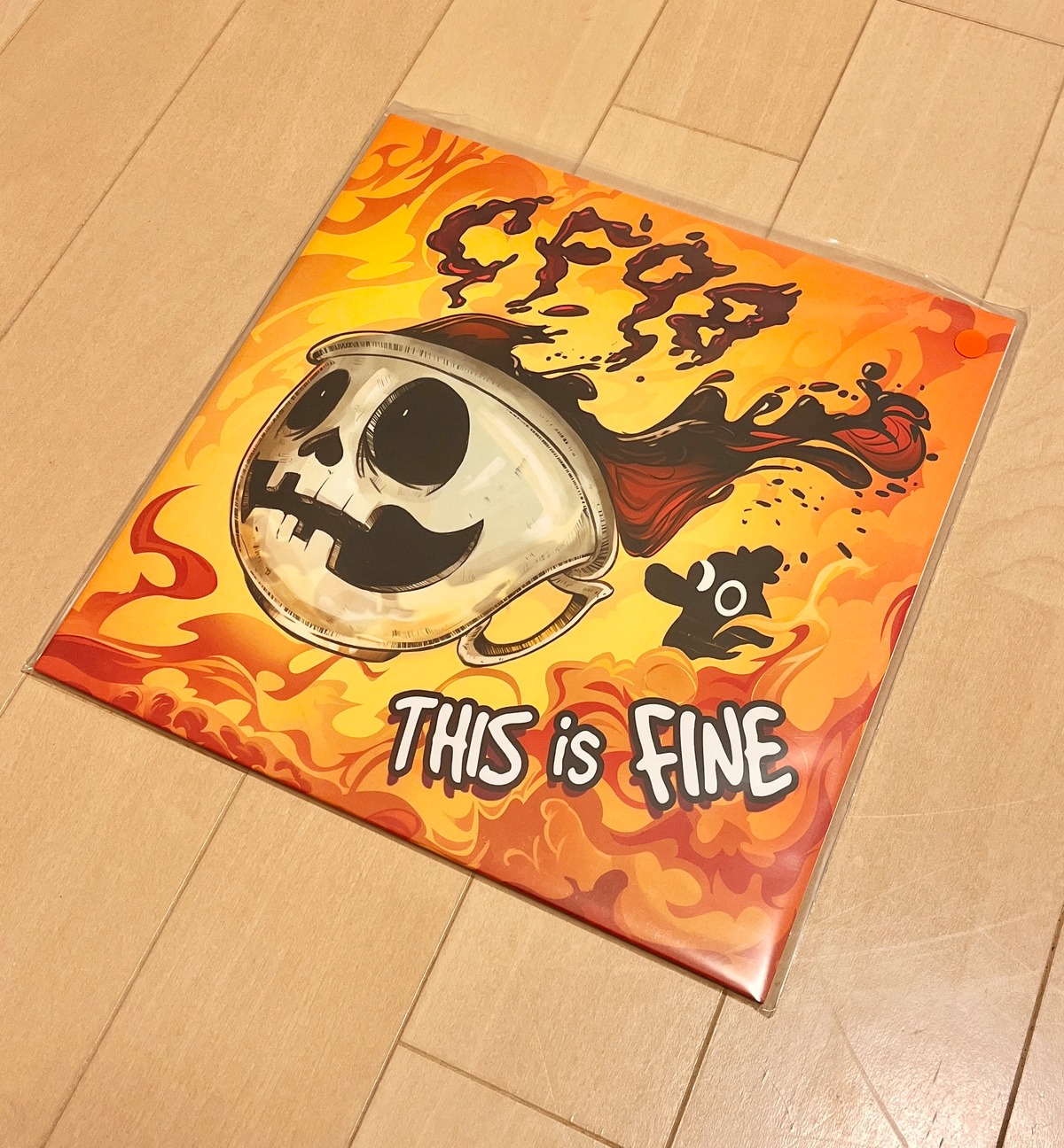 CF98 “This Is Fine” Yellow Splatter Colored Vinyl | buzzcat records