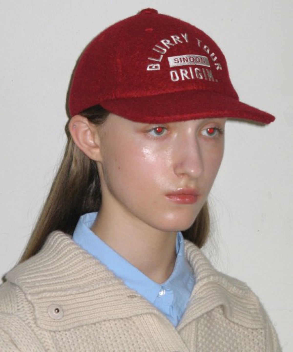 [SINOON] BOUCLE BALL CAP (RED) | もごつ