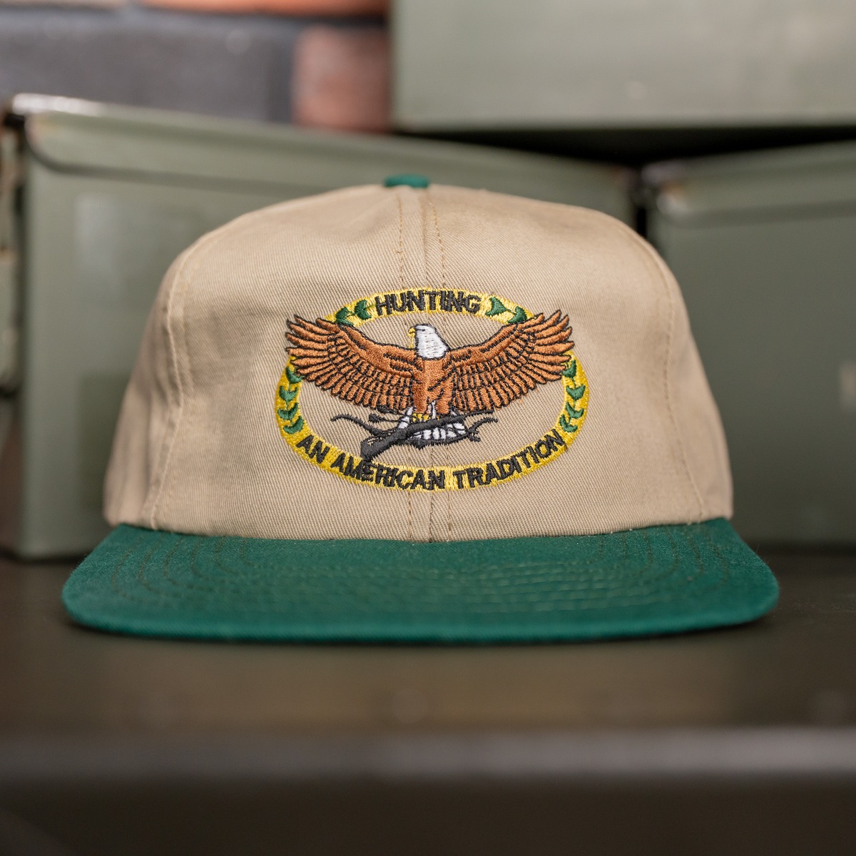 【DEADSTOCK】Made in USA Vintage Trucker Cap "HUNTING AN AMERICAN ...