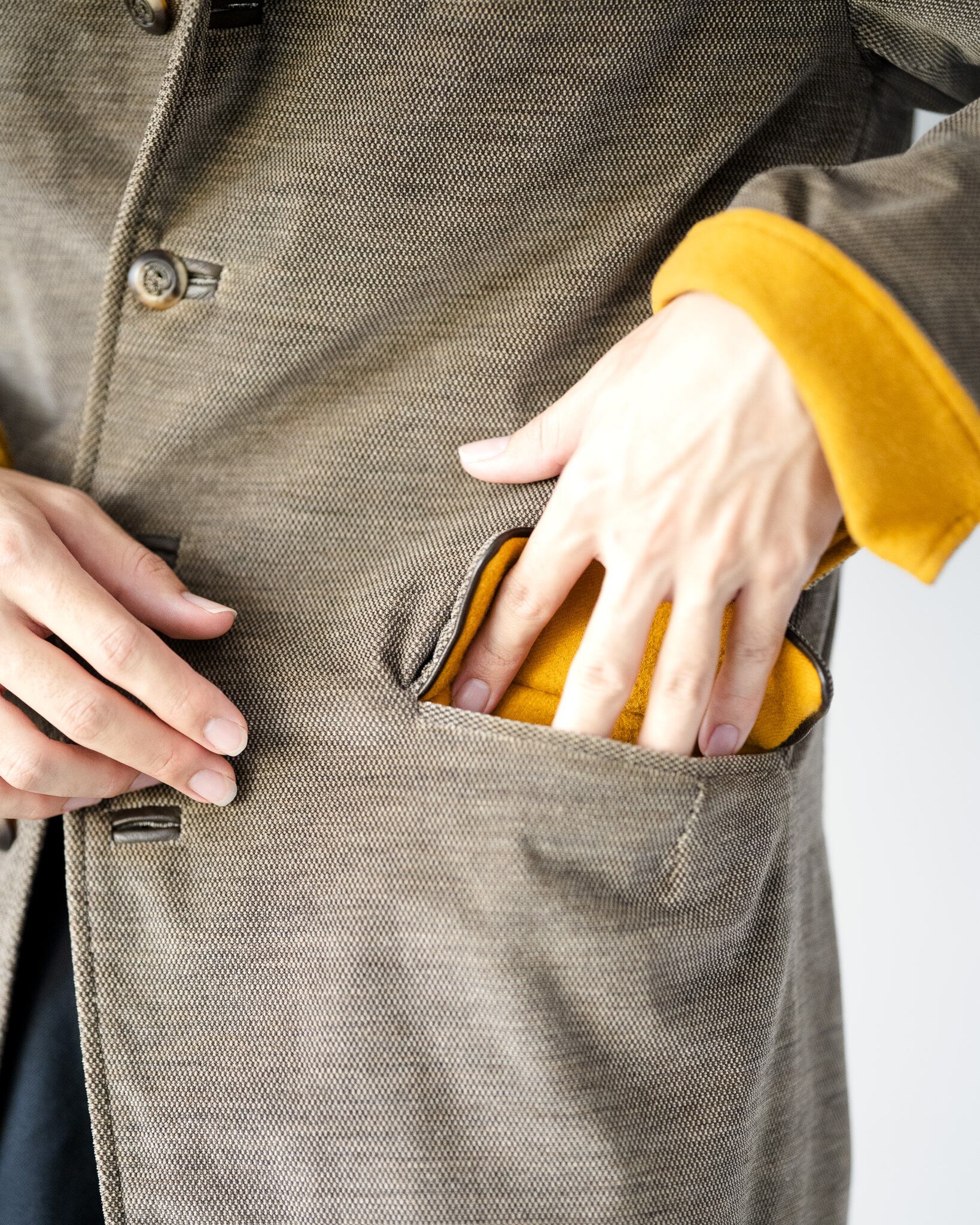 [00's] "ARNYS PARIS" Leather detailing Velour 4 button Jacket ...