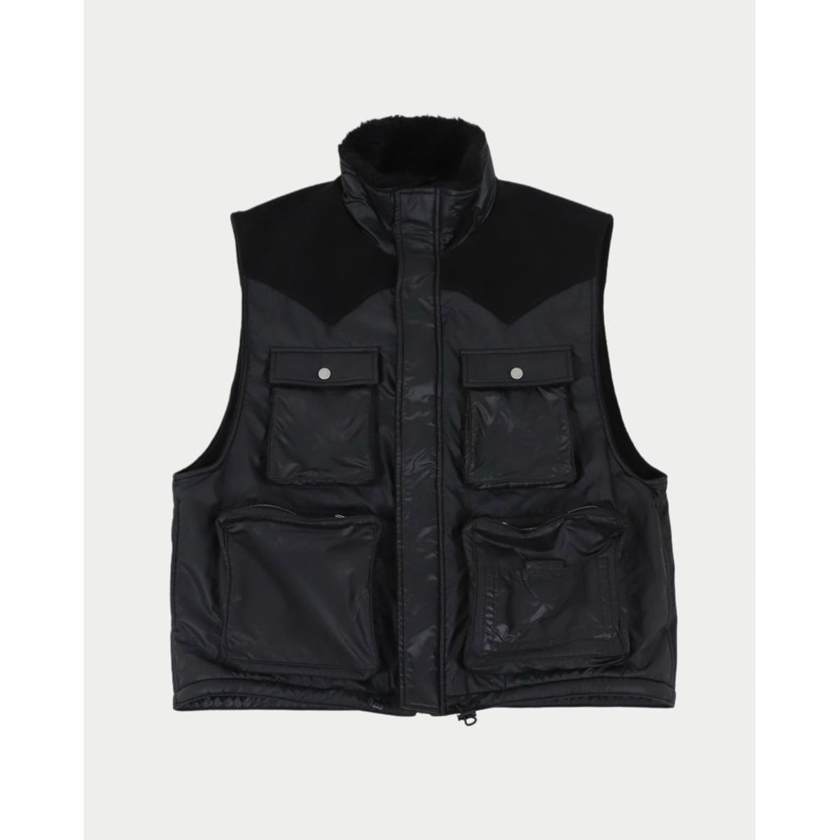 AMBERGLEAM Glossy Hybrid Vest | MAROON WEBSTORE