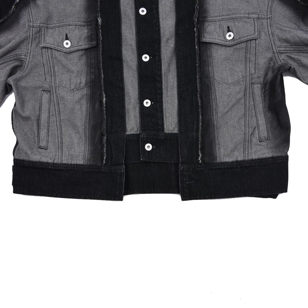 Feng Chen Wang】RAW EDGE PATCHWORK DENIM JACKET | AYIN Feng Chen Wang】RAW EDGE PATCHWORK DENIM JACKET | AYIN
