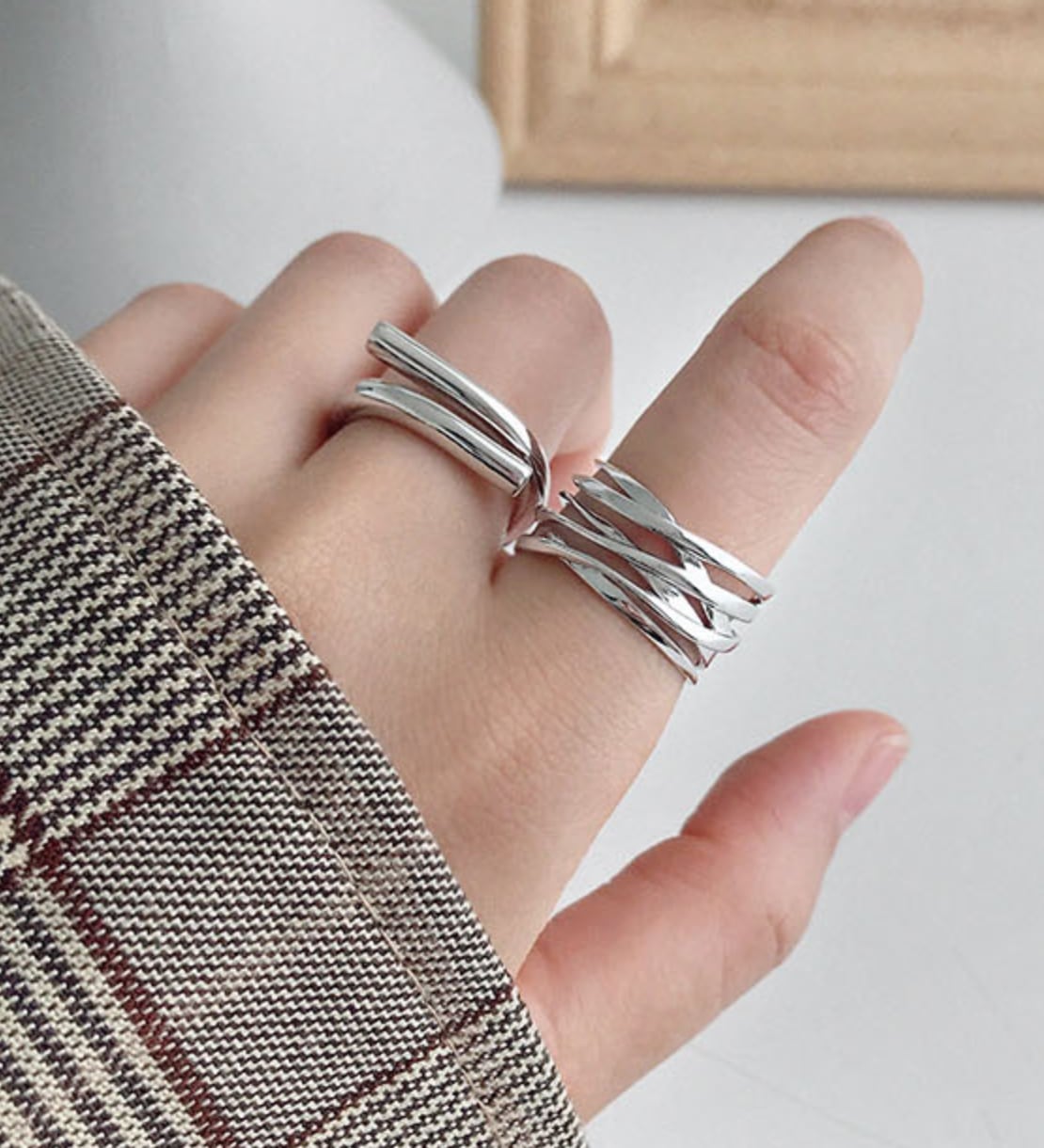 【SR218】Silver stack silver ring＊S925 | Pay ID