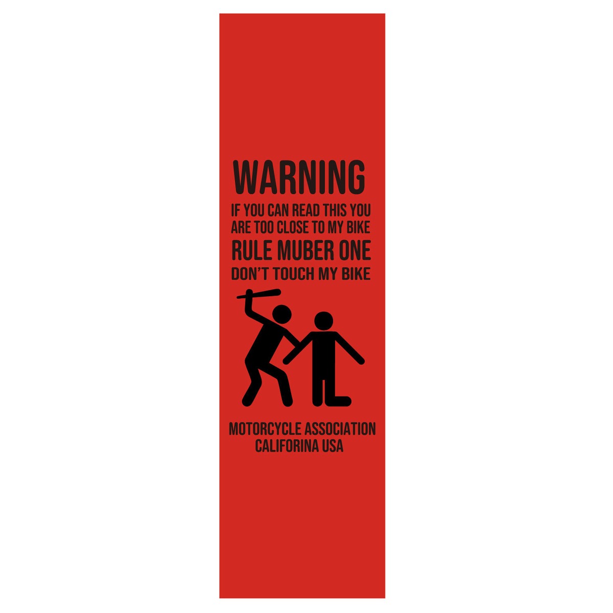 バイク セキュリティ ステッカー USA MOTORCYCLE WARNING DECAL : MOST-001RD | USA ...