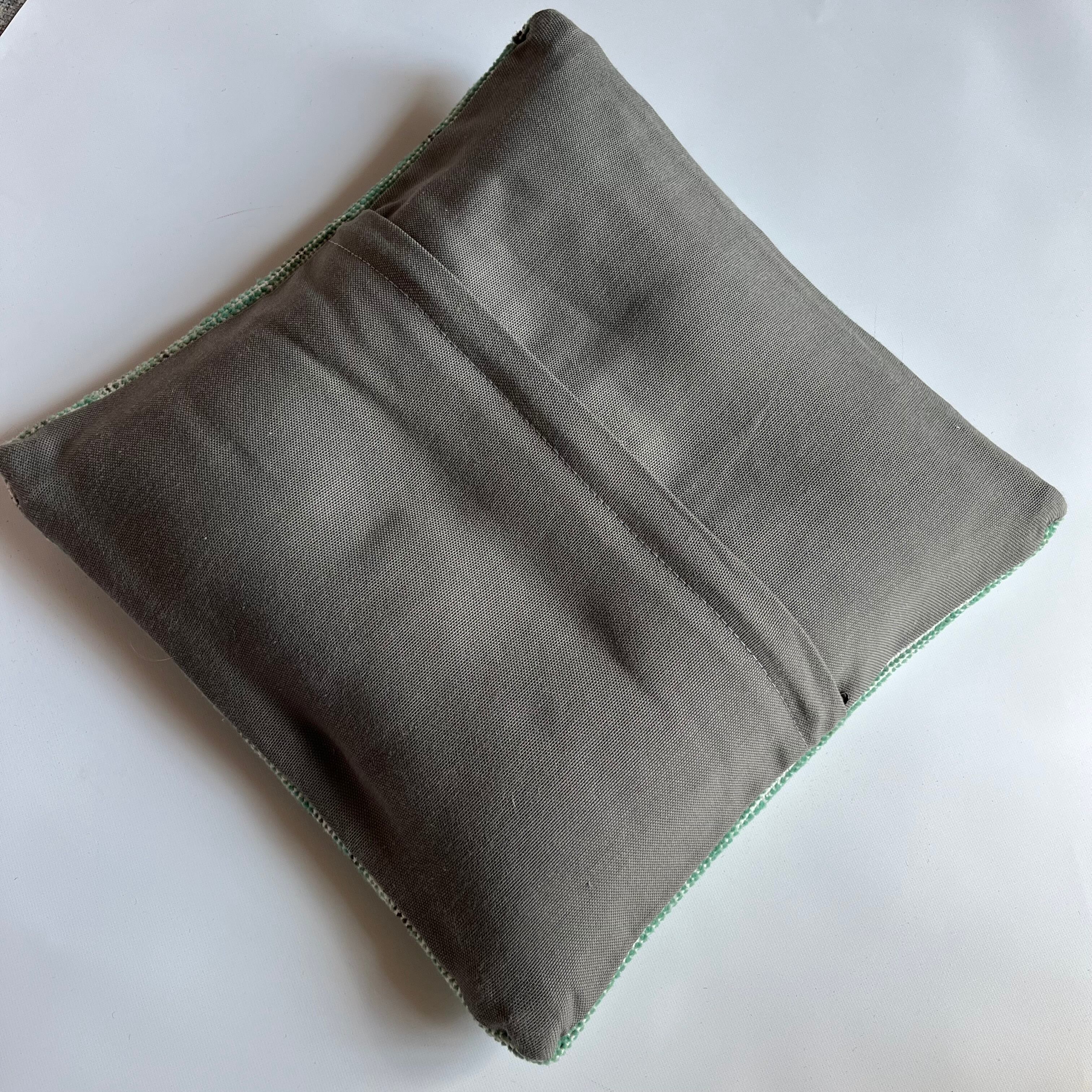 Cc003 Vintage blue green rug cushion cover / ヴィンテージラグクッションカバー ブルーグリーン ...