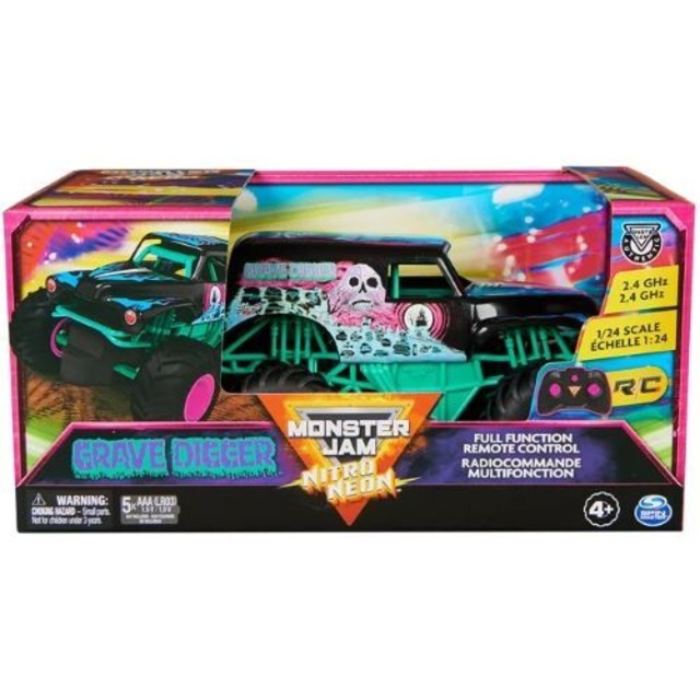 ラジコン 1/24 Monster Jam Nitro Neon Grave Digger Remote Control モンスター ジャム ...
