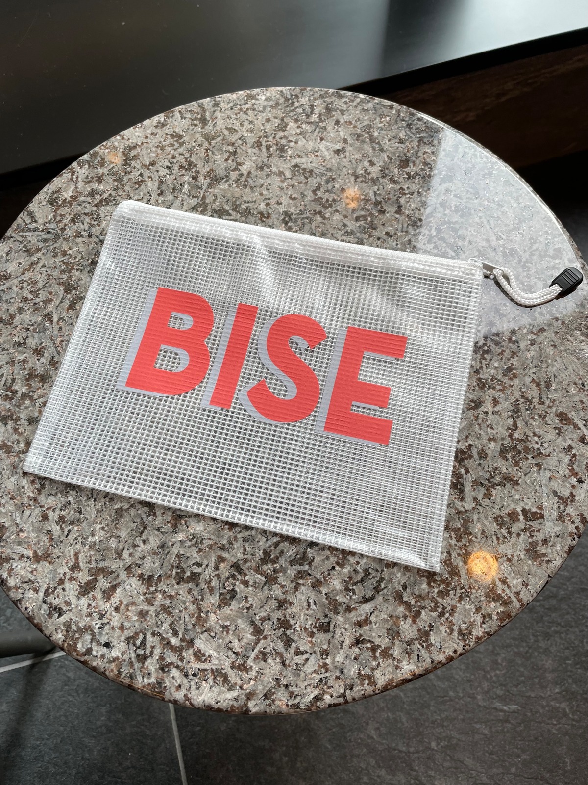 "Bise" Logo Flat Pouch A5【収納ポーチ コスメポーチ PVC トラベルポーチ トラベルグッズ 旅行収納 ウォーター ...