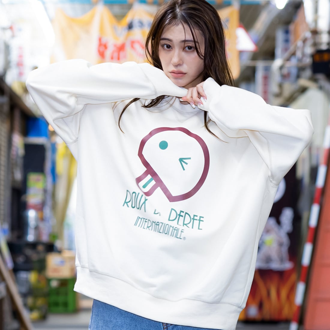 日本製】ベーマークフードプルオーバー／ルゥディパフィー