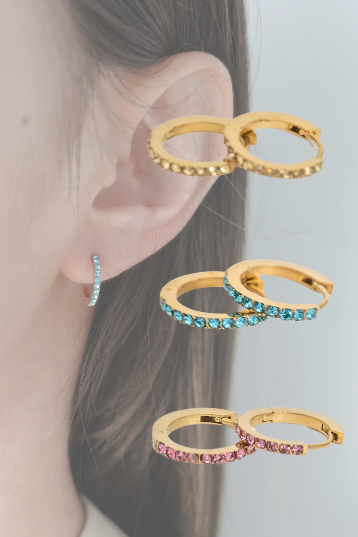 half eternity pierce / gold | Cattleyaeon