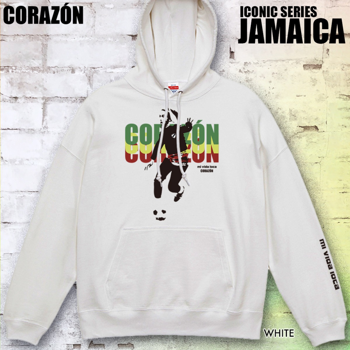 CORAZÓN ICONIC SERIES 「JAMAICA」 パーカー ホワイト | CORAZON OnlineShop