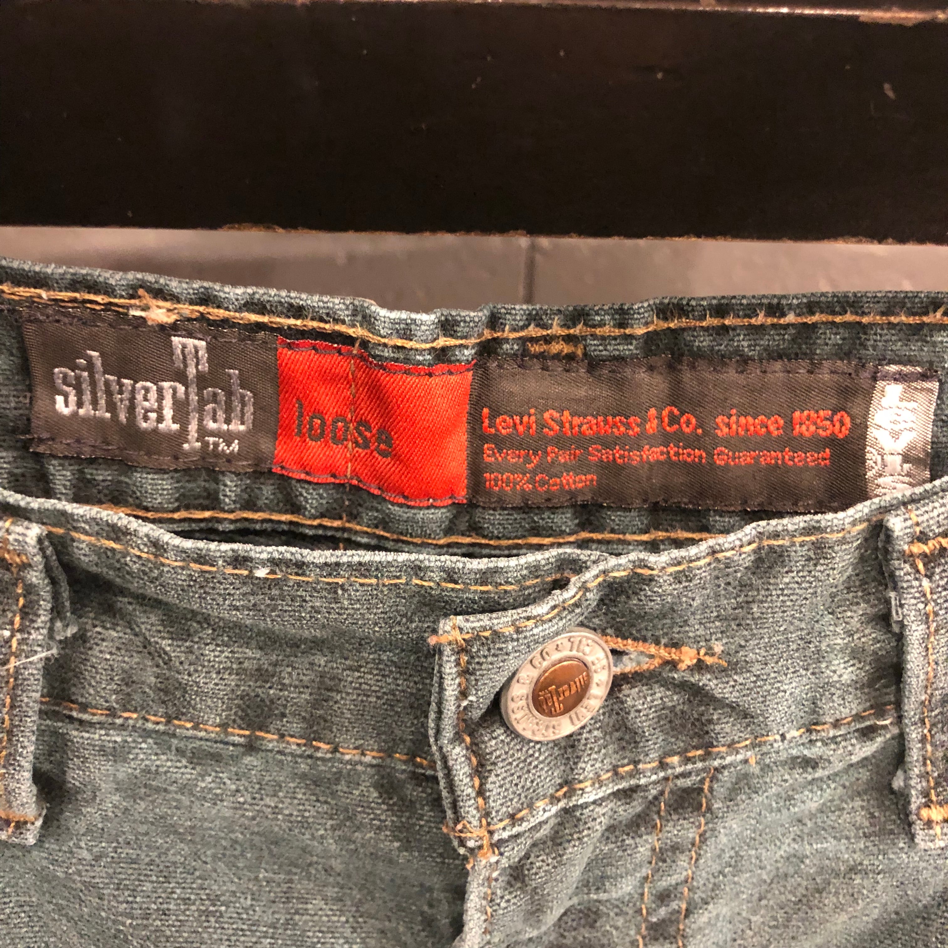 90s Levis SilverTab Green Denim Pants | VOSTOK