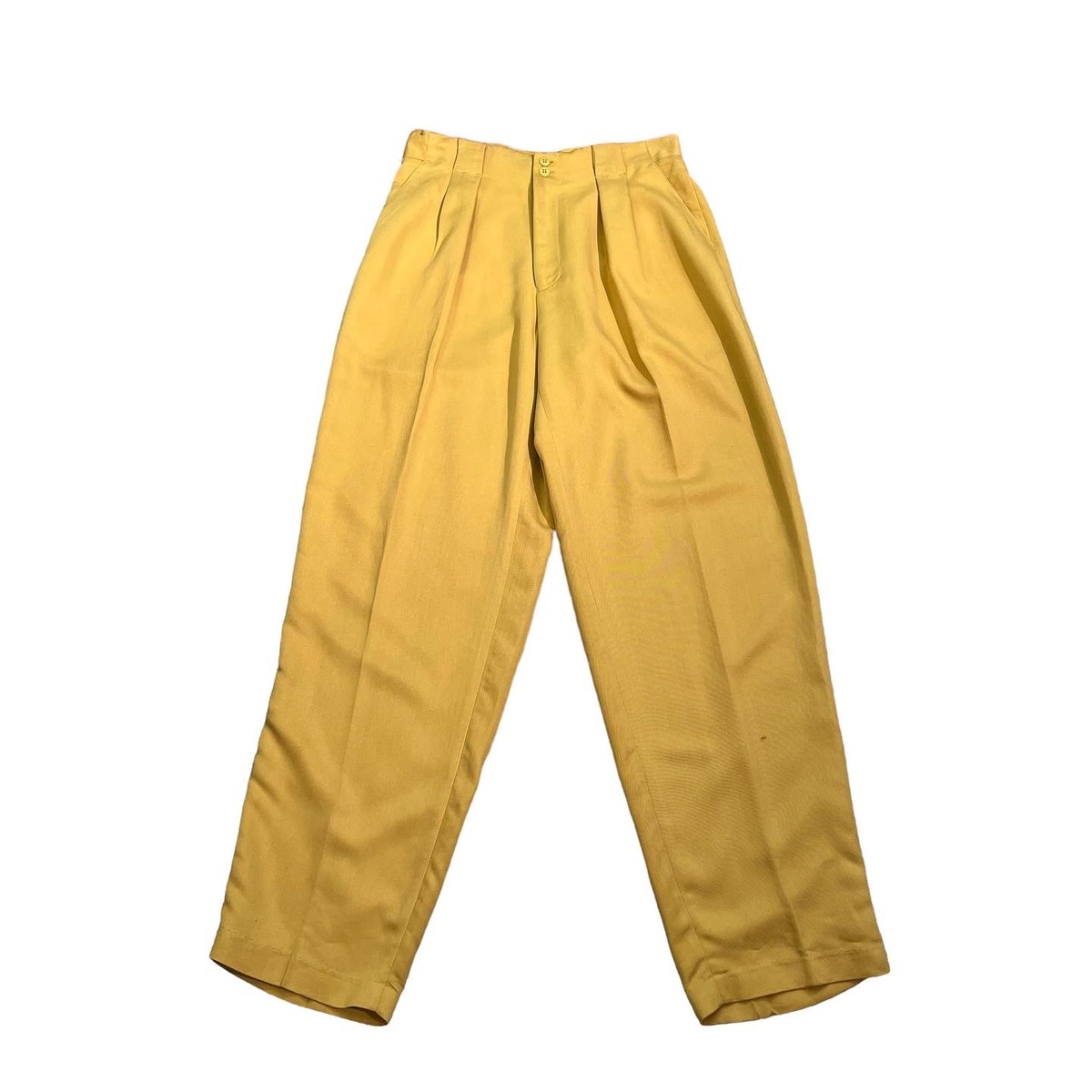"DOME" Musterd rayon/polyester 2tuck slacks pants | Kissmet
