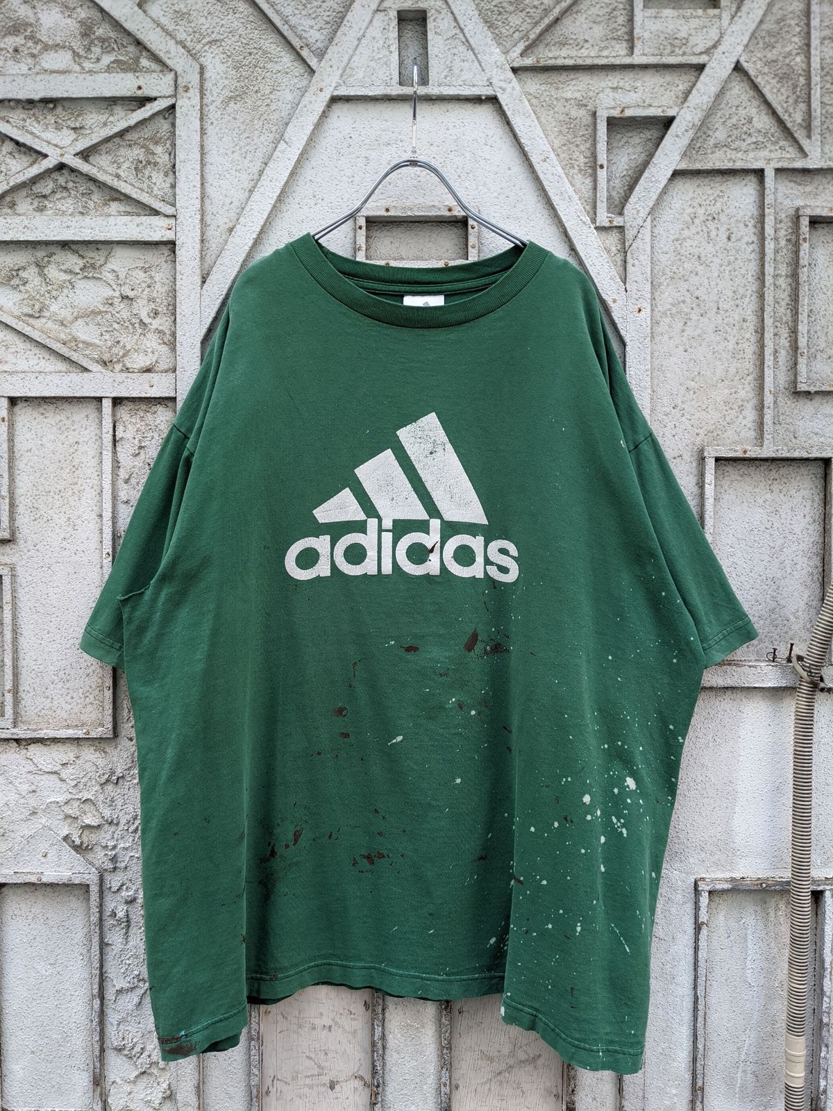 "ADIDAS" damage tee | 深緑オンライン
